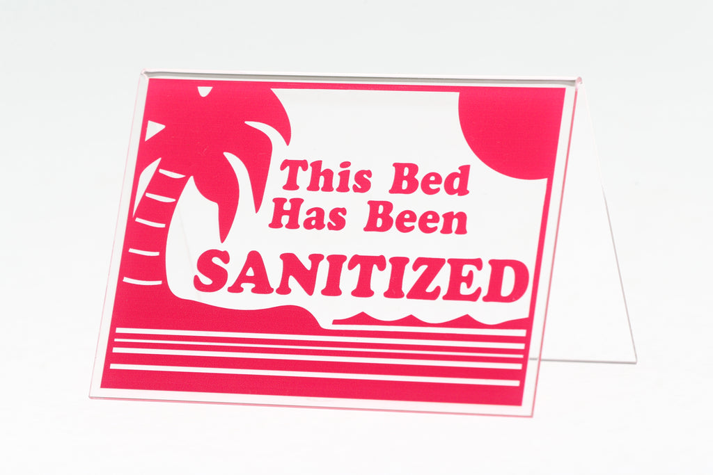 Acrylic Sanitized Signs | Bliss, Freephone 0800 801 760