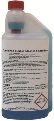Combined Sunbed Cleaner & Sanitiser | Bliss, Freephone 0800 801 760